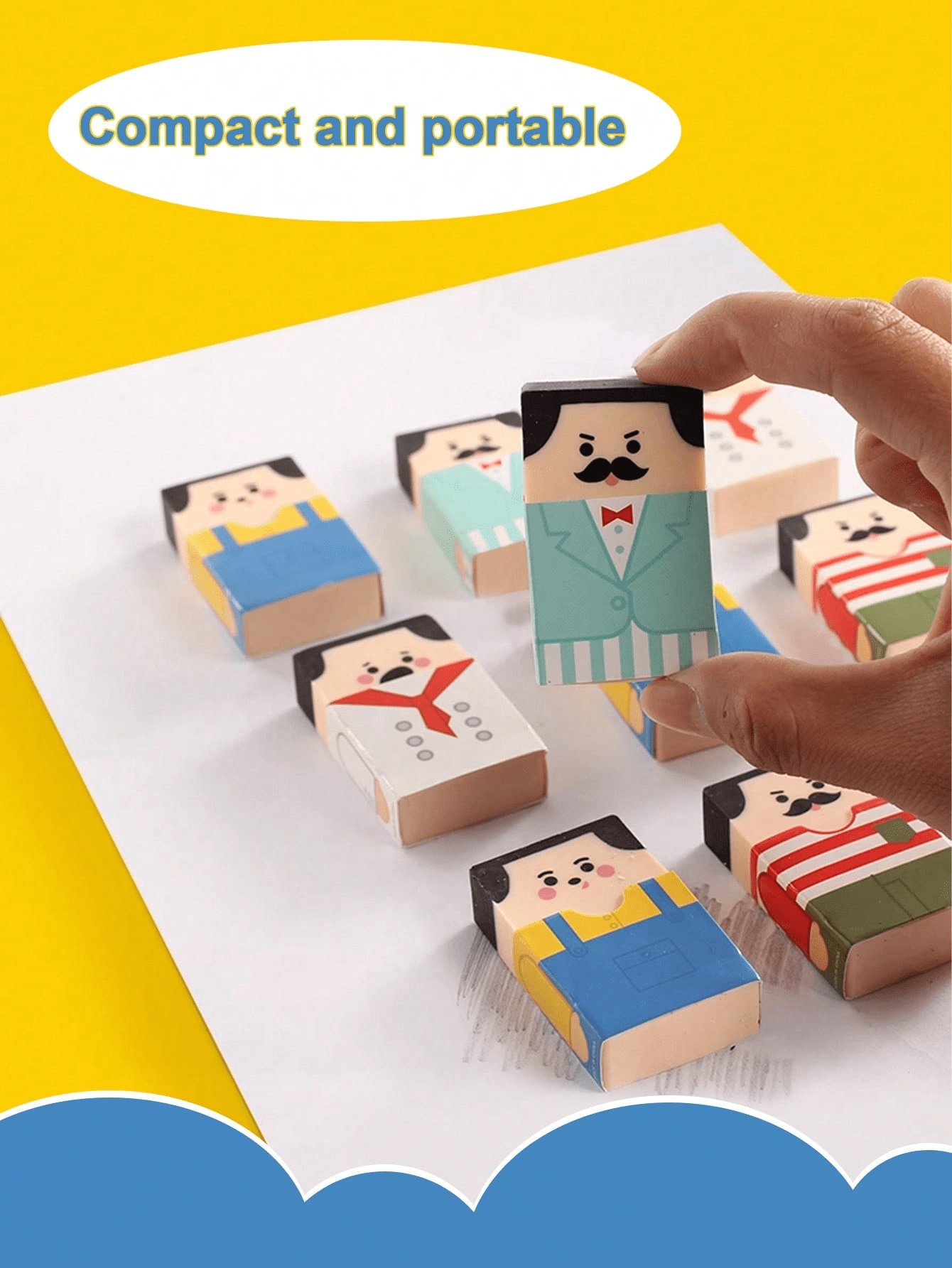 1pc Bald Man Funny Eraser, Creative Niche Genius Cute Cartoon High ...