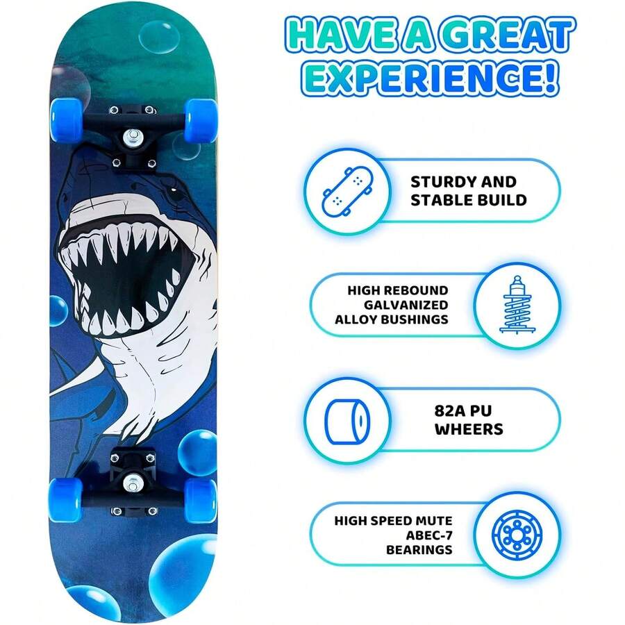 Standard Skateboards Gift 31 Inch Complete Skateboard Wood 9 Layer ...