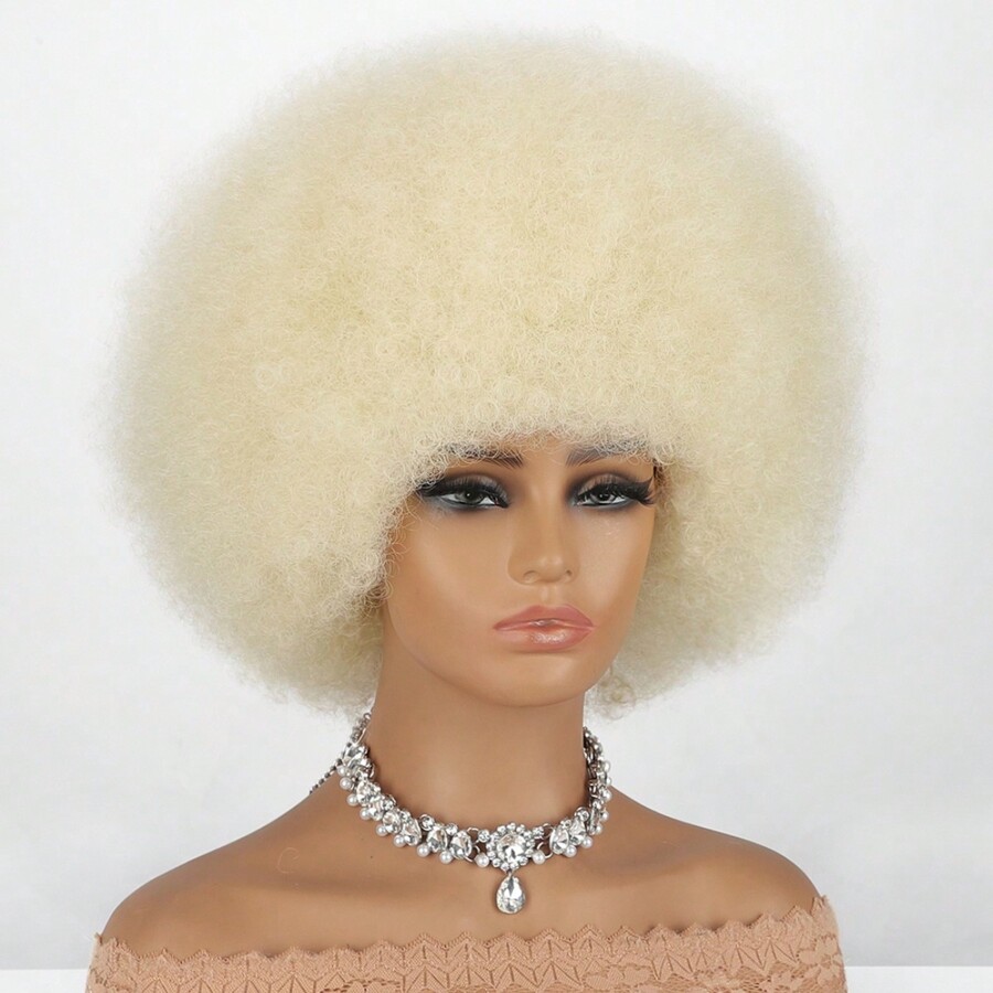 70s Afro Puff Wigs For Black Women Glueless Wear And Go Wig Natural ...