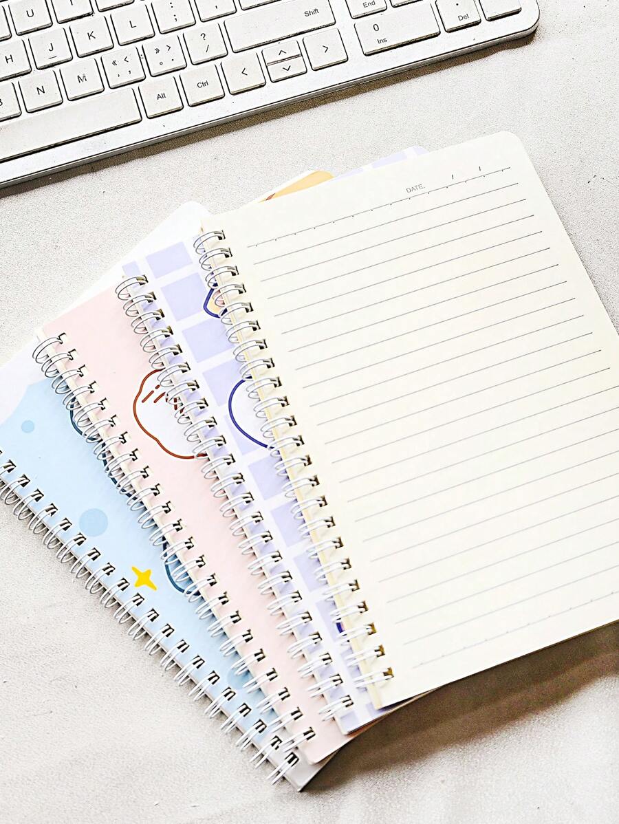 60 A5 Coil Notebook Cute Cartoon Notebook Student School Supplies ...