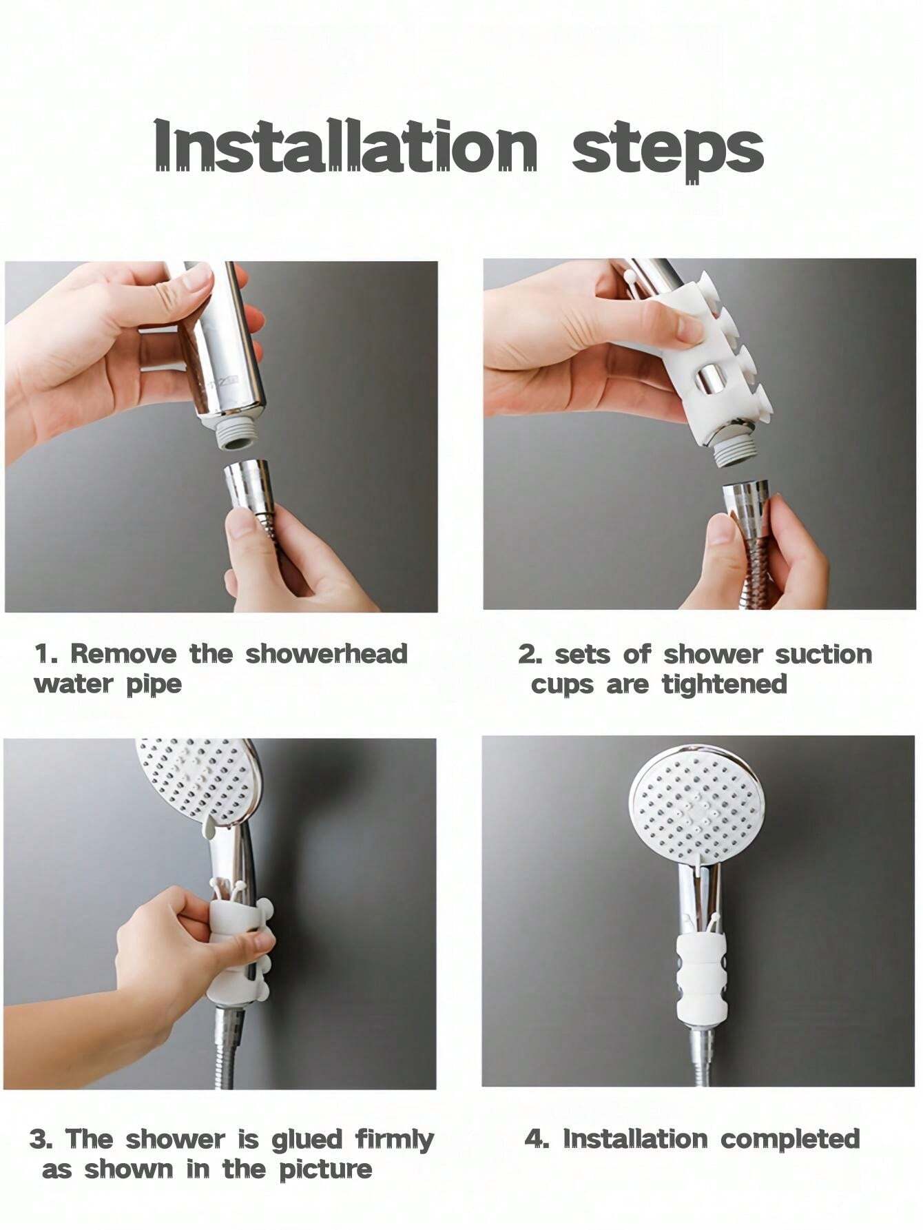 1pc/2pcs/5pcs Caterpillar Shaped Suction Cup Shower Head Base ...