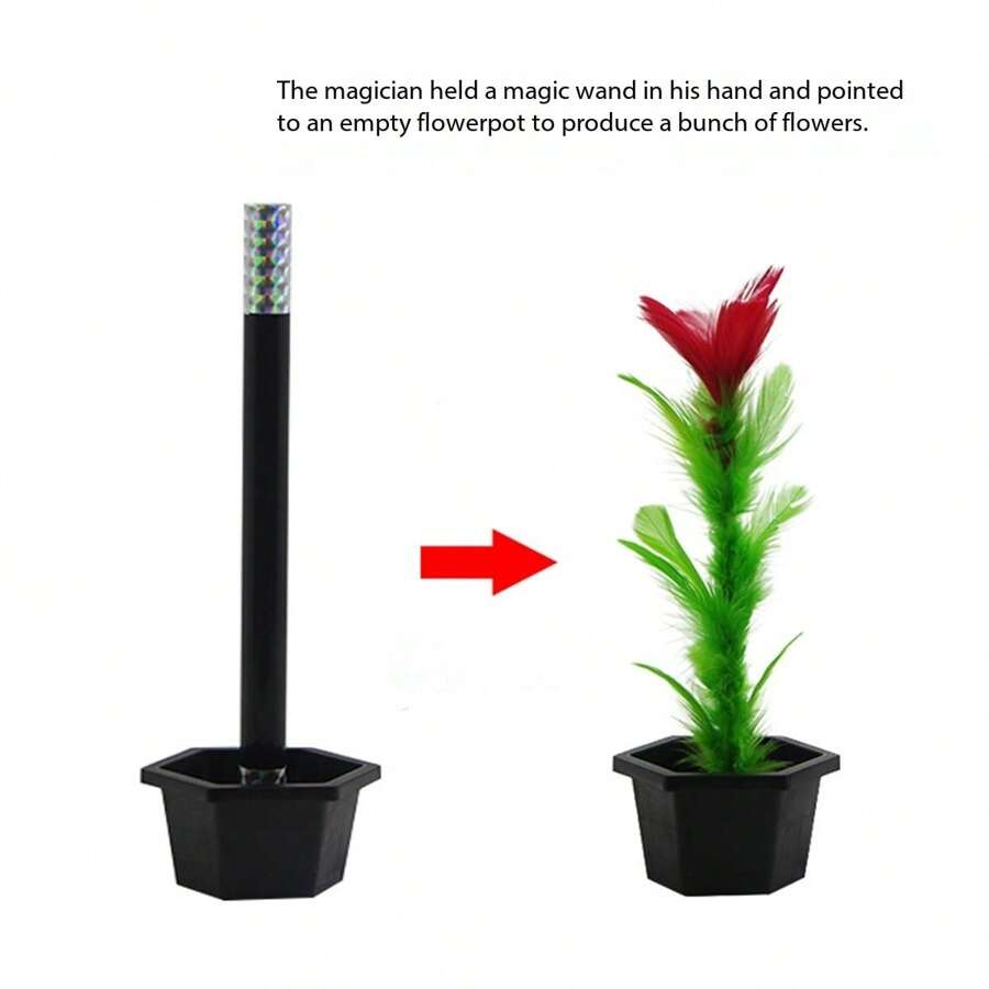 1pc Funny Magic Wand Flower Appearing Illusion Magic Trick, Close-Up ...