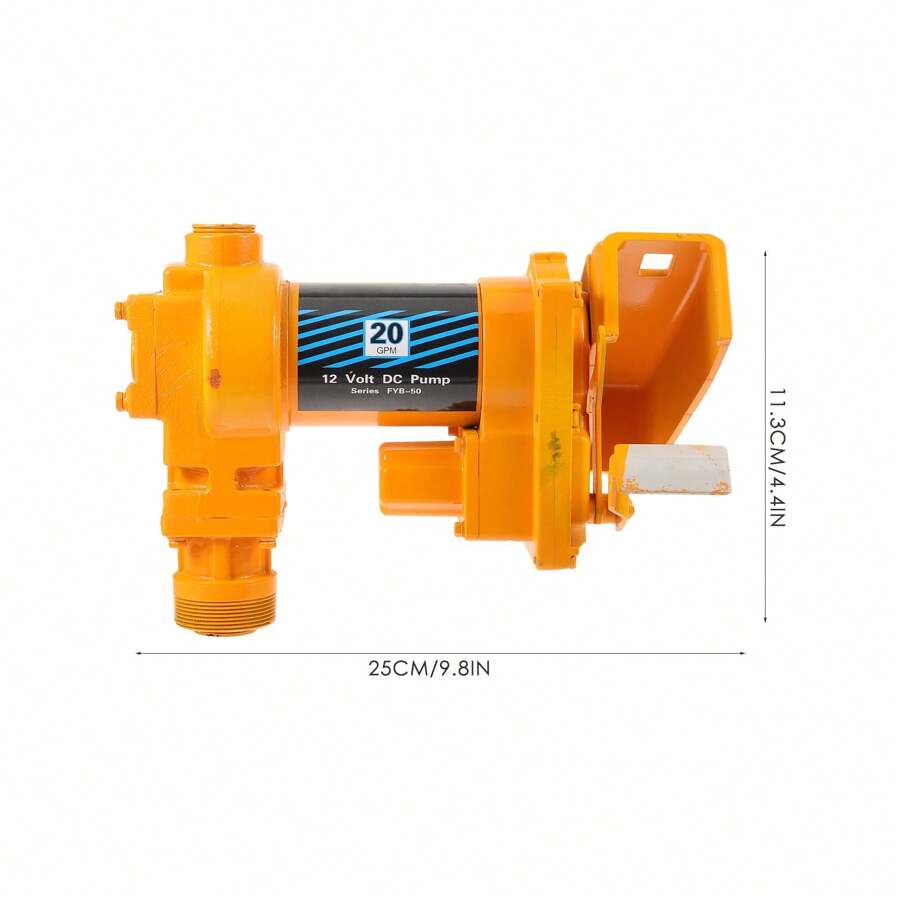 Fuel Transfer Pump 12 Volt 20 GPM High Flow Transfer Pump, Cast Iron ...