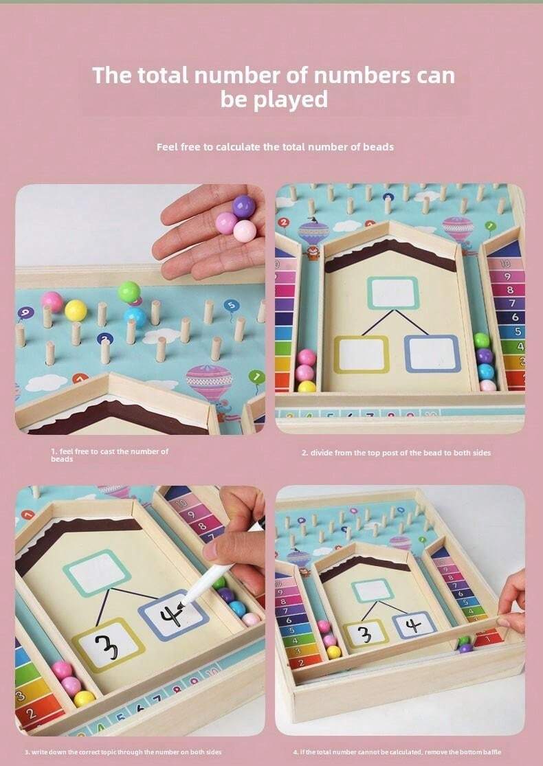 10-Frame Wooden Math Learning Toy Set, Suitable For 3-6 Years Old Kids ...