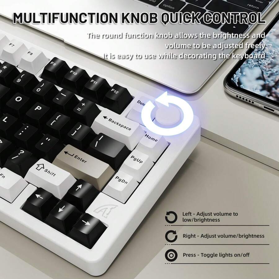 ATTACK SHARK ATTACK SHARK X86 75% Wireless Gasket Mechanical Keyboard ...