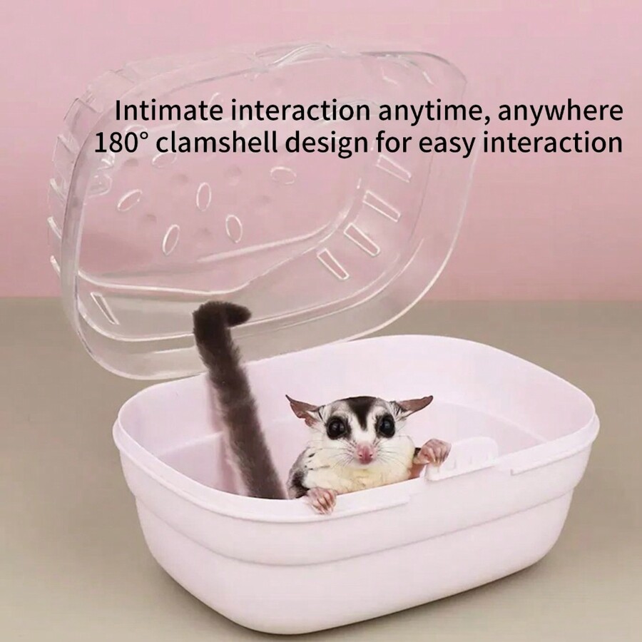 Hamsters Carrier Squirrels Outdoor Travel Cage Handheld Transparent ...