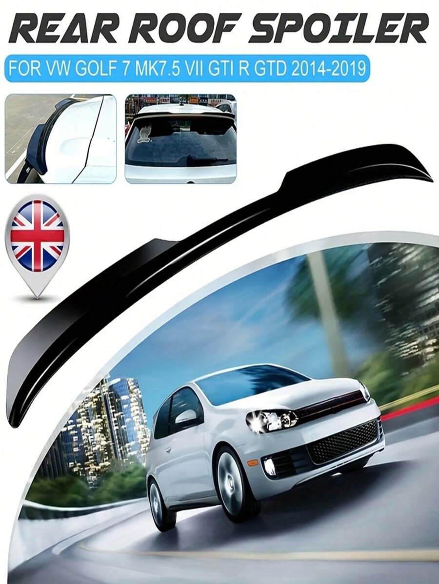 High Gloss Black Rear Roof Spoiler For Golf 7 MK7.5 GTI R GTD Max 2014 ...