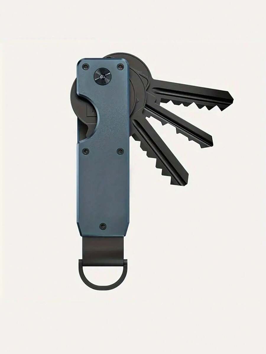 1pc Sleek Aluminum Key Organizer - Compact, Lightweight & Portable Key ...