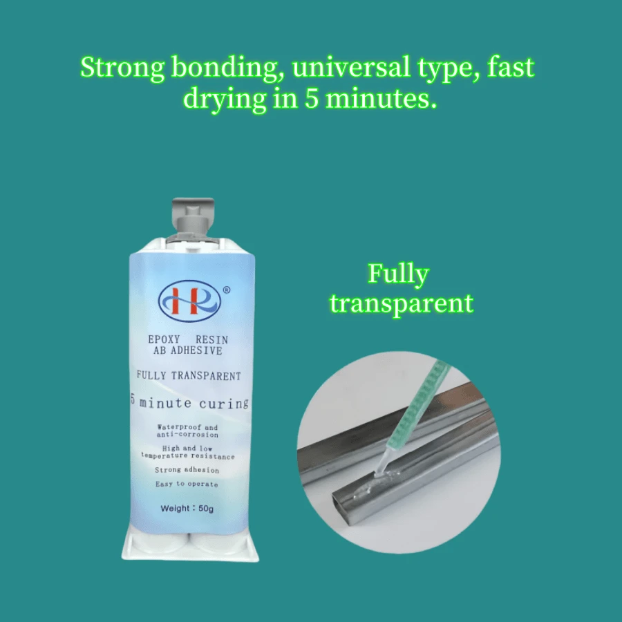 5 Minute Epoxy Resin AB Glue, Fully Transparent Adhesive For Metal ...
