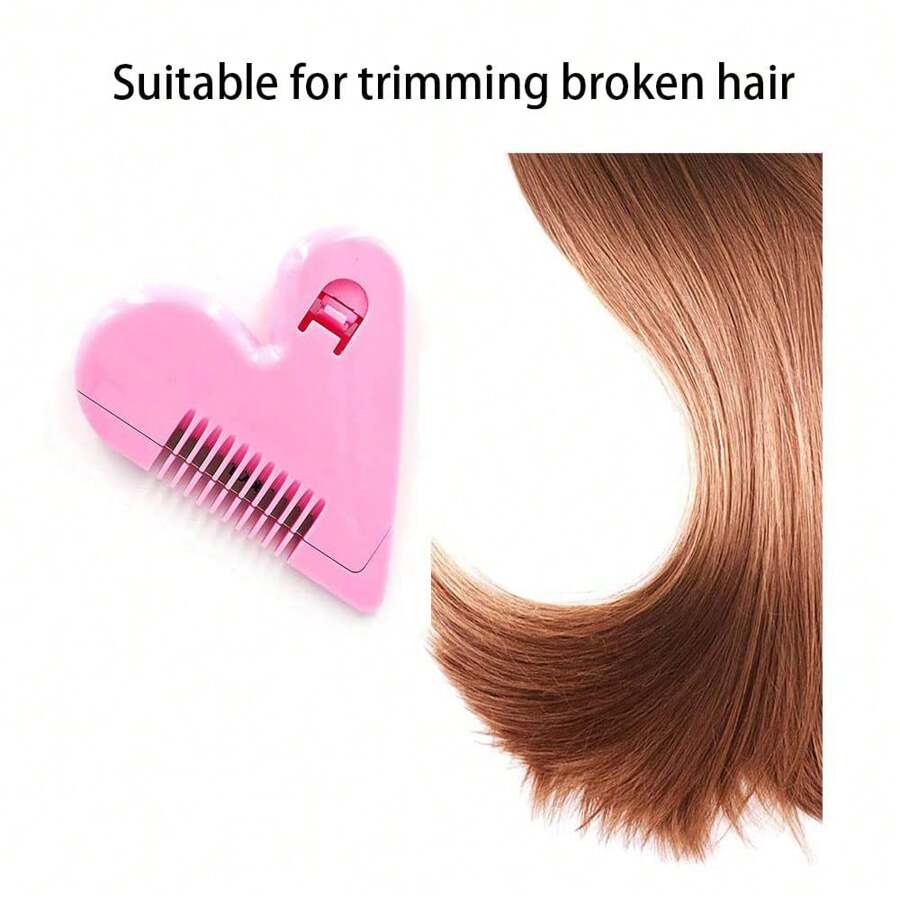 Private Parts Trimmer Pink Heart Shape Manual Trimming Comb Portable ...