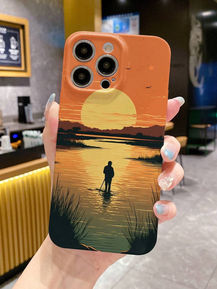 Technology Realistic Film-Themed Phone Case Featuring Person Boating On ...