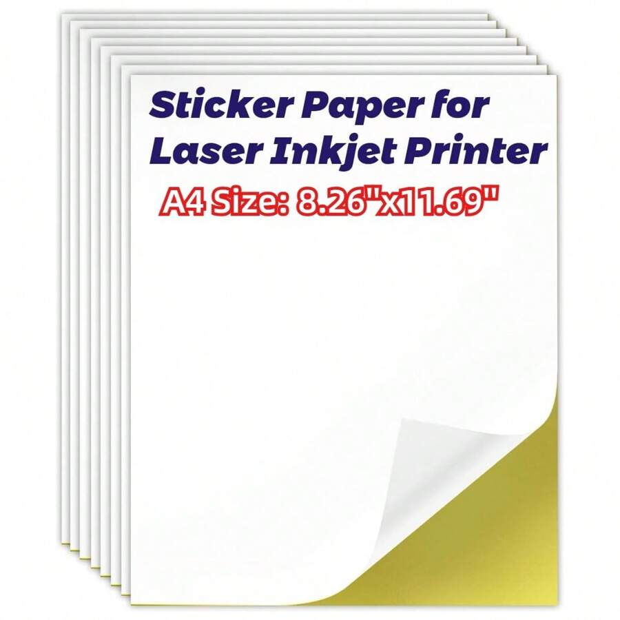 Sticker Printer Paper, Matte Sticker Paper Printable For Laser Inkjet ...