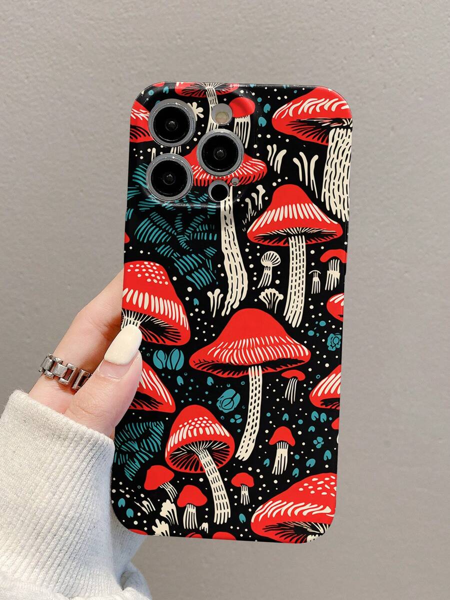 Red Mushroom Theme Phone Case, Film-Like Texture (Realistic And Clear ...