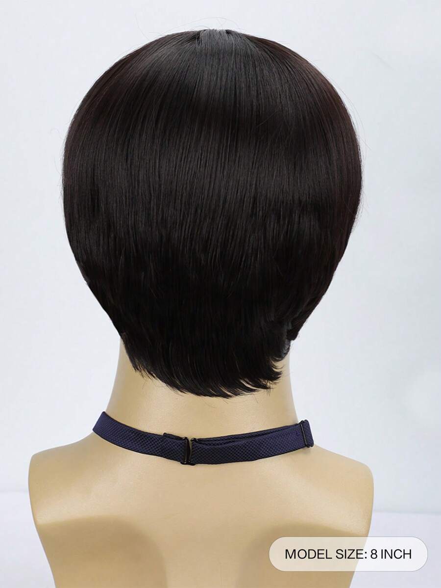Short Mushroom Wig For Men-Synthetic 60s Bowl Cut Wigs For Anime Movie ...
