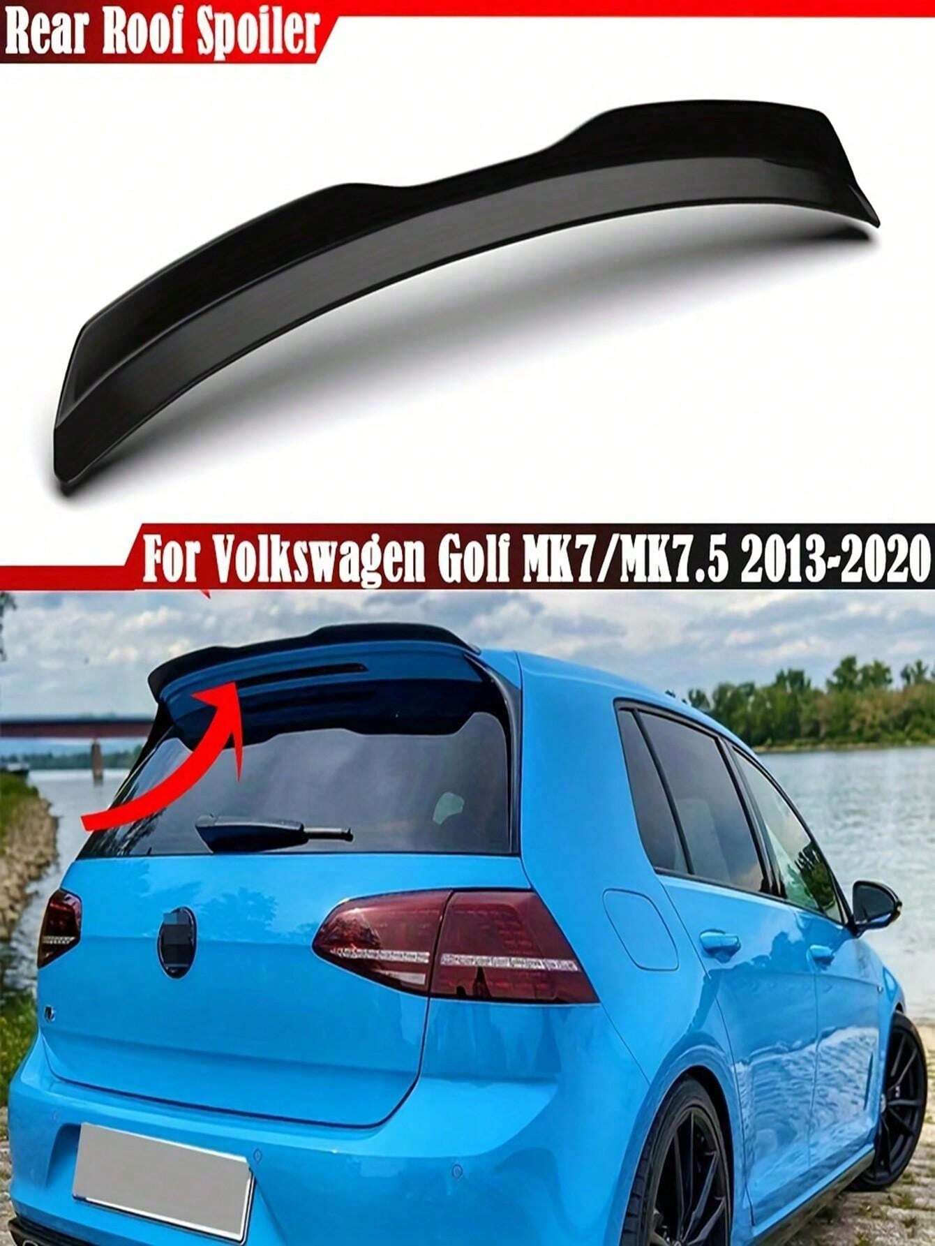 Glossy Black Rear Trunk Spoiler Lip For Golf7 MK7 GTI R 2013-2020, Car ...