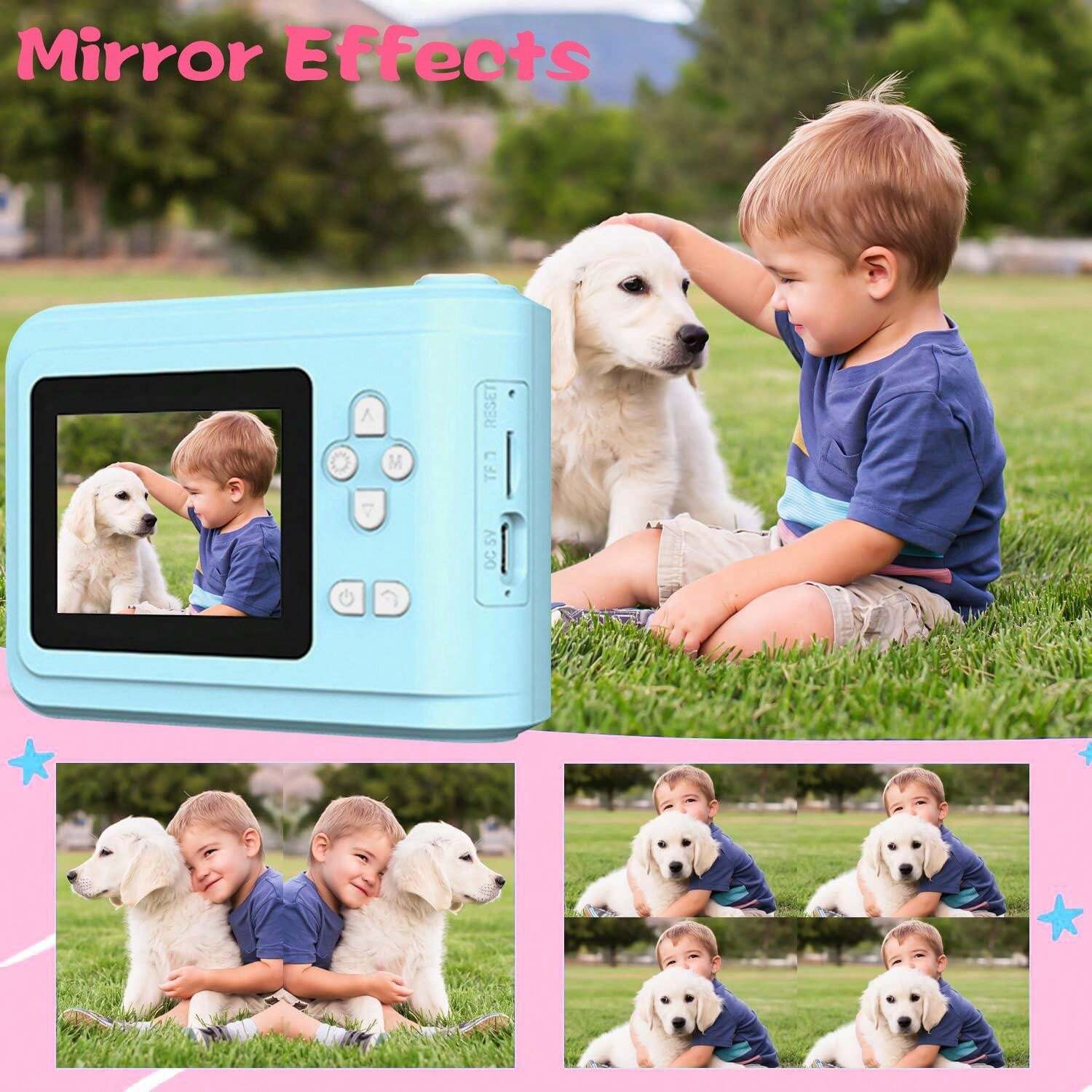Kids Instant Camera For Girls With Print Paper, 1080P Digital Camera ...