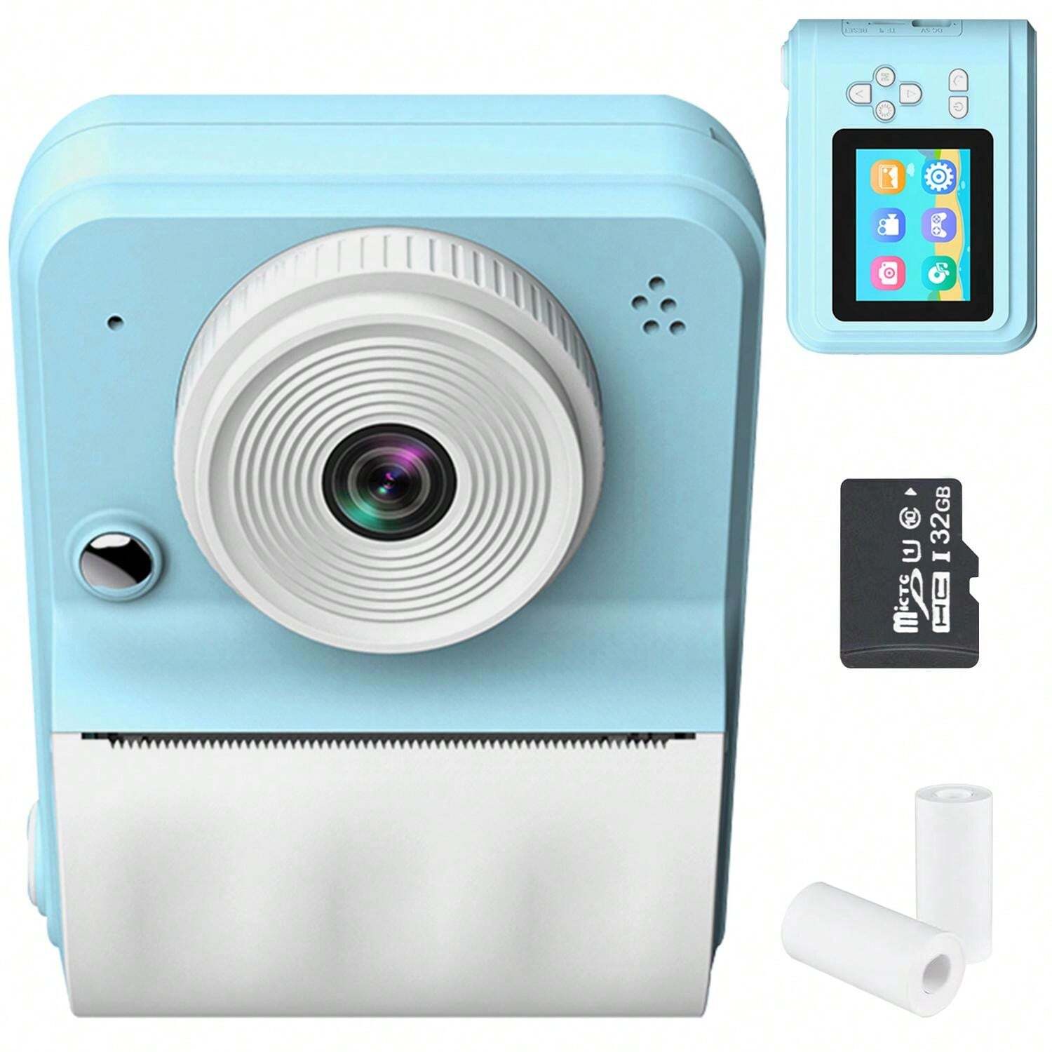 Kids Instant Camera For Girls With Print Paper, 1080P Digital Camera ...