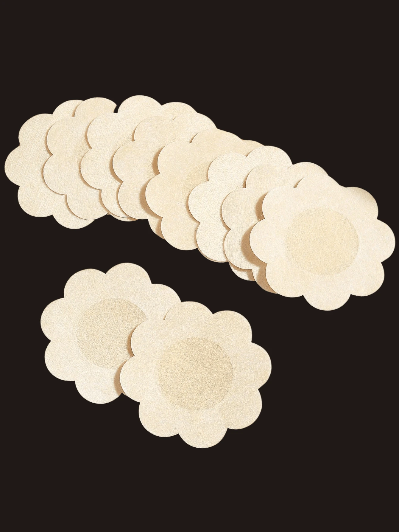 20 Pieces (Round 10 + Flower 10) Breast Stickers - Disposable Non-Woven ...