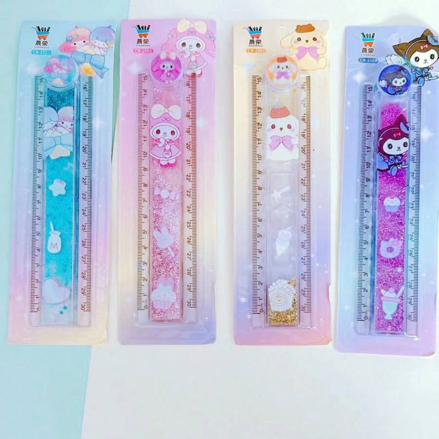 Sanrio Sanrio Ruler Kulomi Quicksand Straight Ruler Student Folding ...
