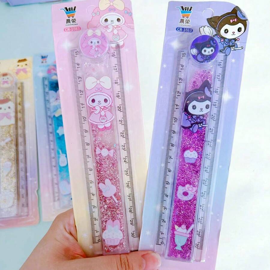 Sanrio Sanrio Ruler Kulomi Quicksand Straight Ruler Student Folding ...