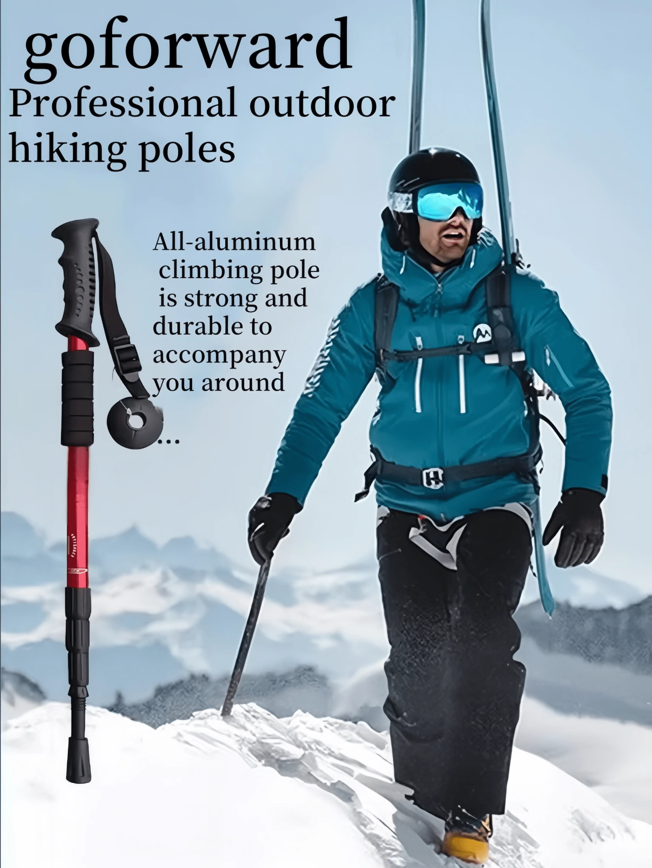 Outdoor Climbing Poles Ultra-Light Telescopic Folding Professional ...