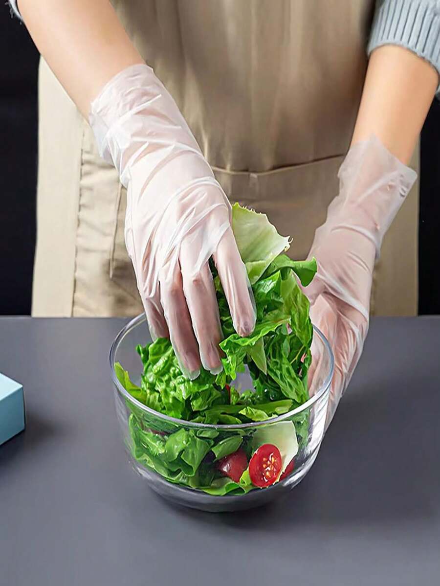 Disposable Gloves , Food Safe| Latex-Free And Powder-Free Clear Vinyl Gloves For Cooking, Food ...