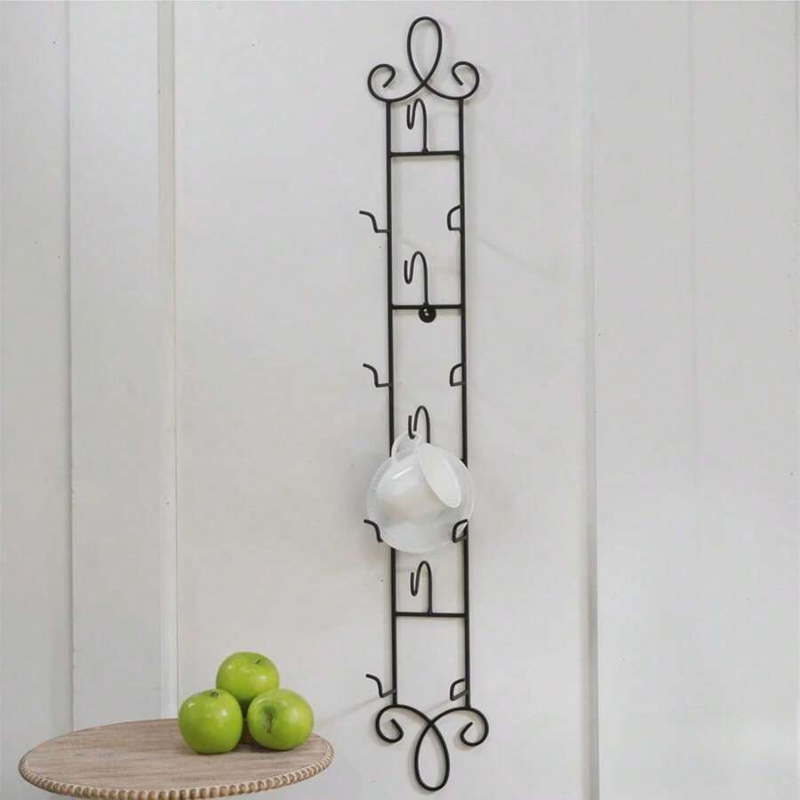 4-Tier Vertical Black Cup And Saucer Plate Rack For Collectible Plates ...
