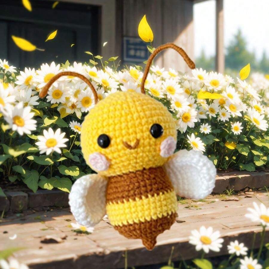 DIY Yellow Cute Buzzing Bees Crochet Kit For Beginners With Step-By ...