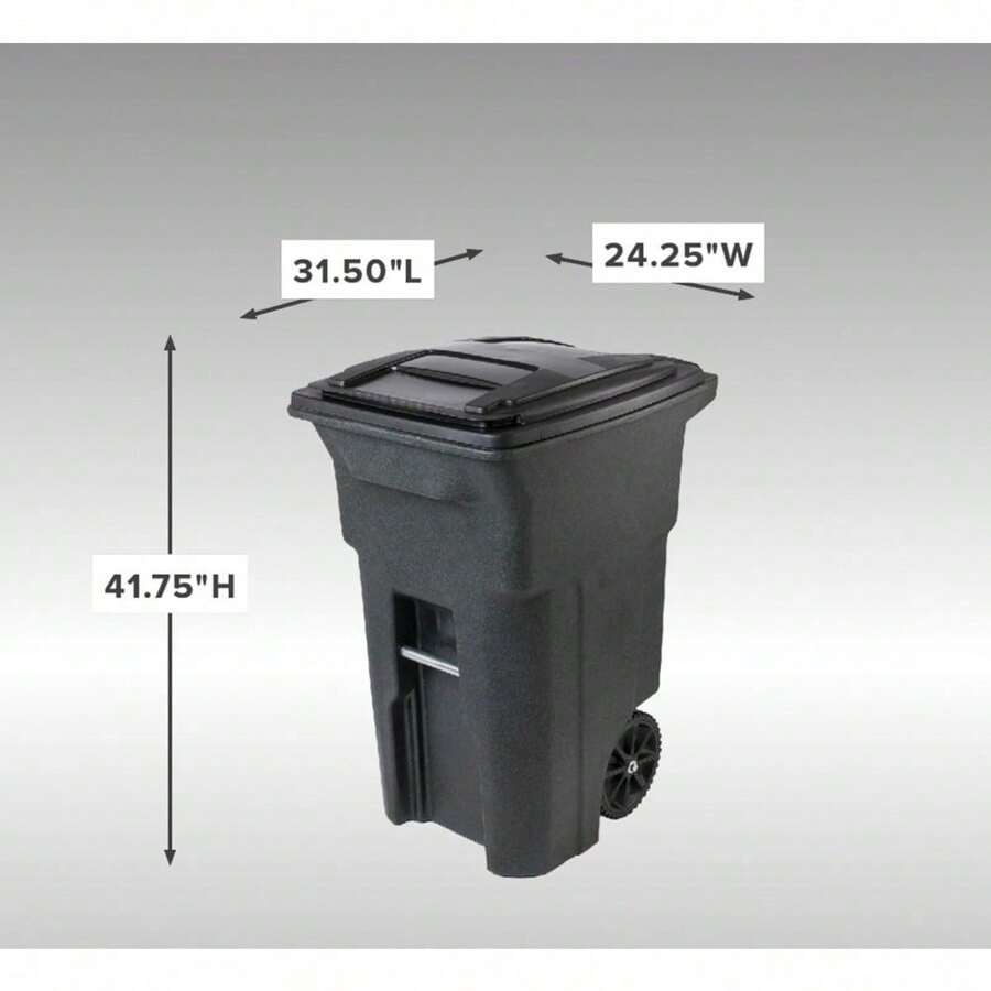 64 Gallon Black Garbage Can With Wheels And Lid for Sale Australia| New ...