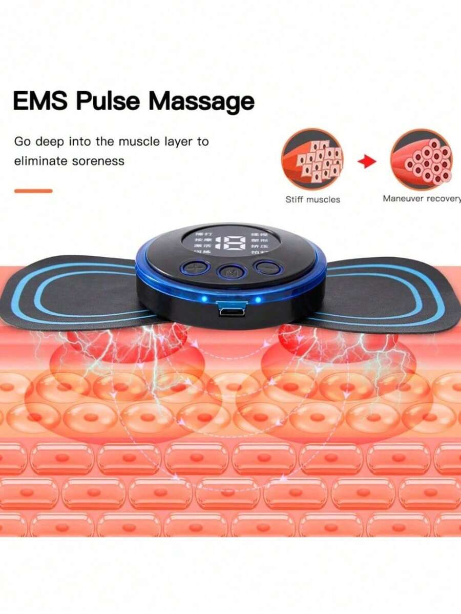 KIT 3 Mini EMS Massager Portable Electric Neck Stimulator For Cervical ...