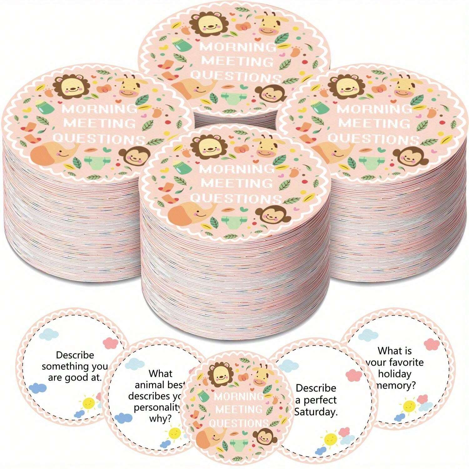 25pcs Morning Meeting Chips Questions Cards For Students, Classroom ...