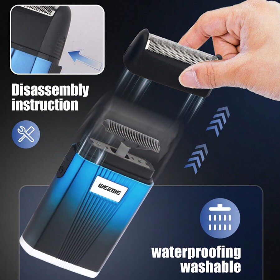 WEEME WEEME Professional Men's Trimmer, Portable Dual Blade, Bald Head ...