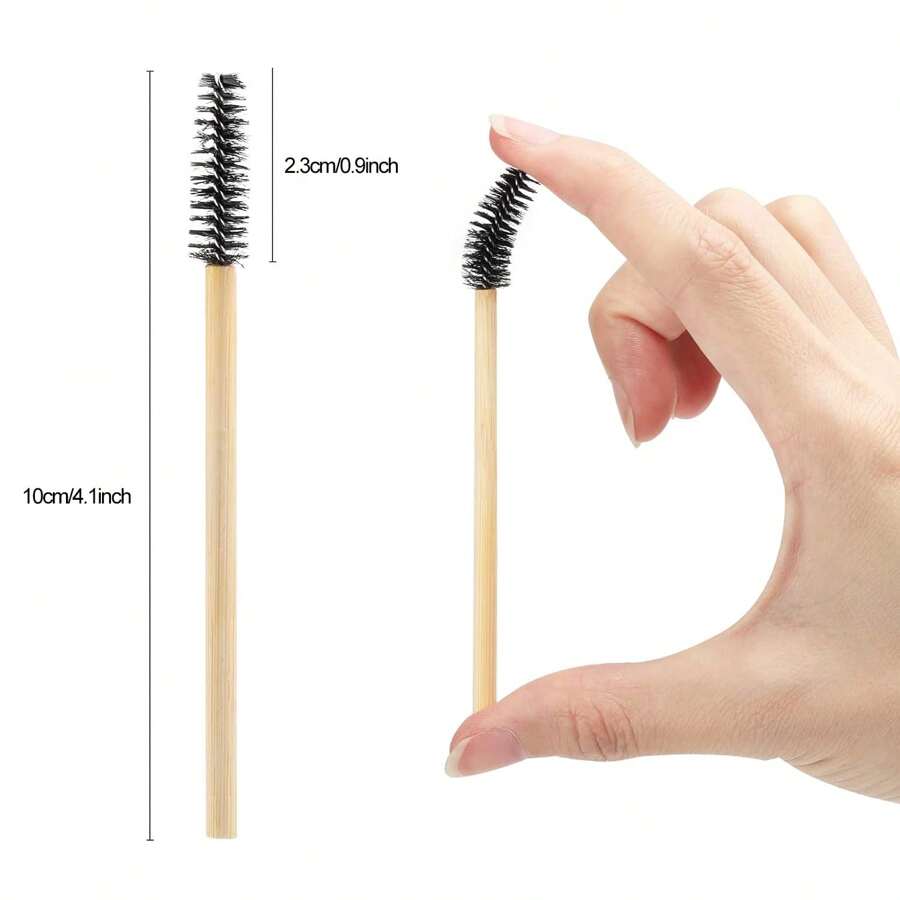 50 Pcs Disposable Mascara Wands, Bamboo Spoolies Brush For Eyelash ...