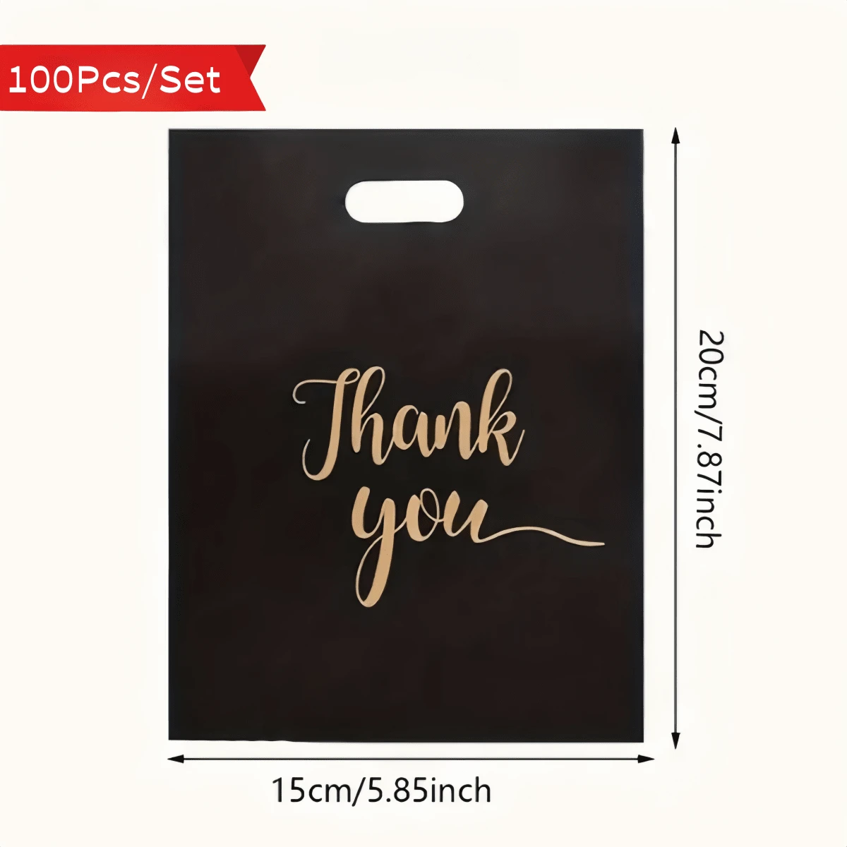 100pcs/Pack Minimalist 'Thank You' White Gift Jewelry Pouches | SHEIN USA