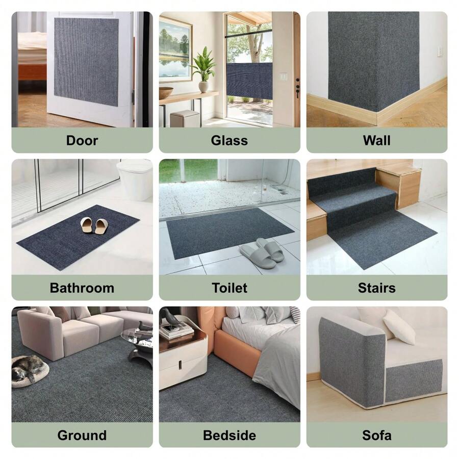 Cat Scratching Mat Self-Adhesive Trimmable Carpet Cat Scratching Post ...