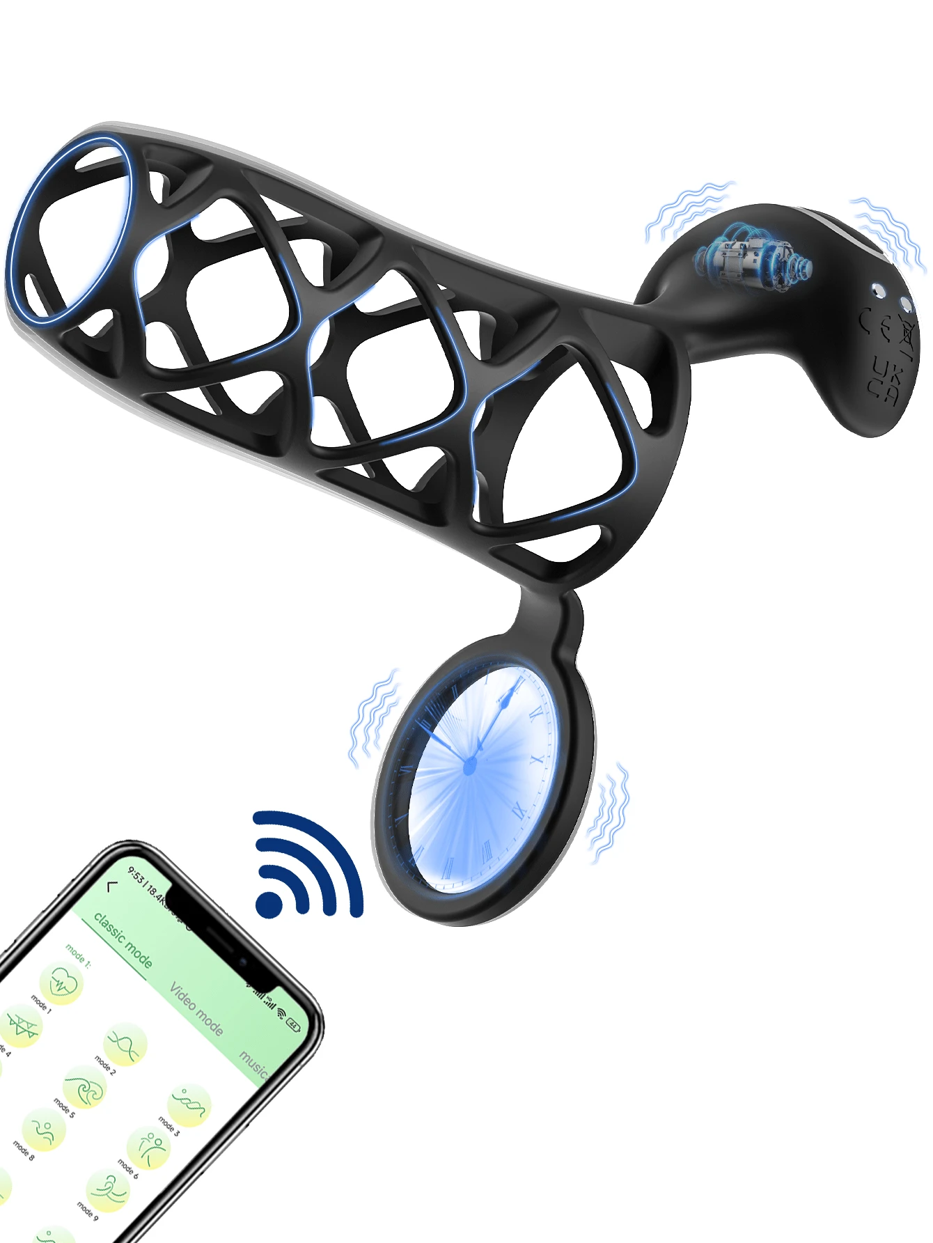 Vibrating Penis Sleeve Cock Ring Couples Adult Sex Toys For Men Women