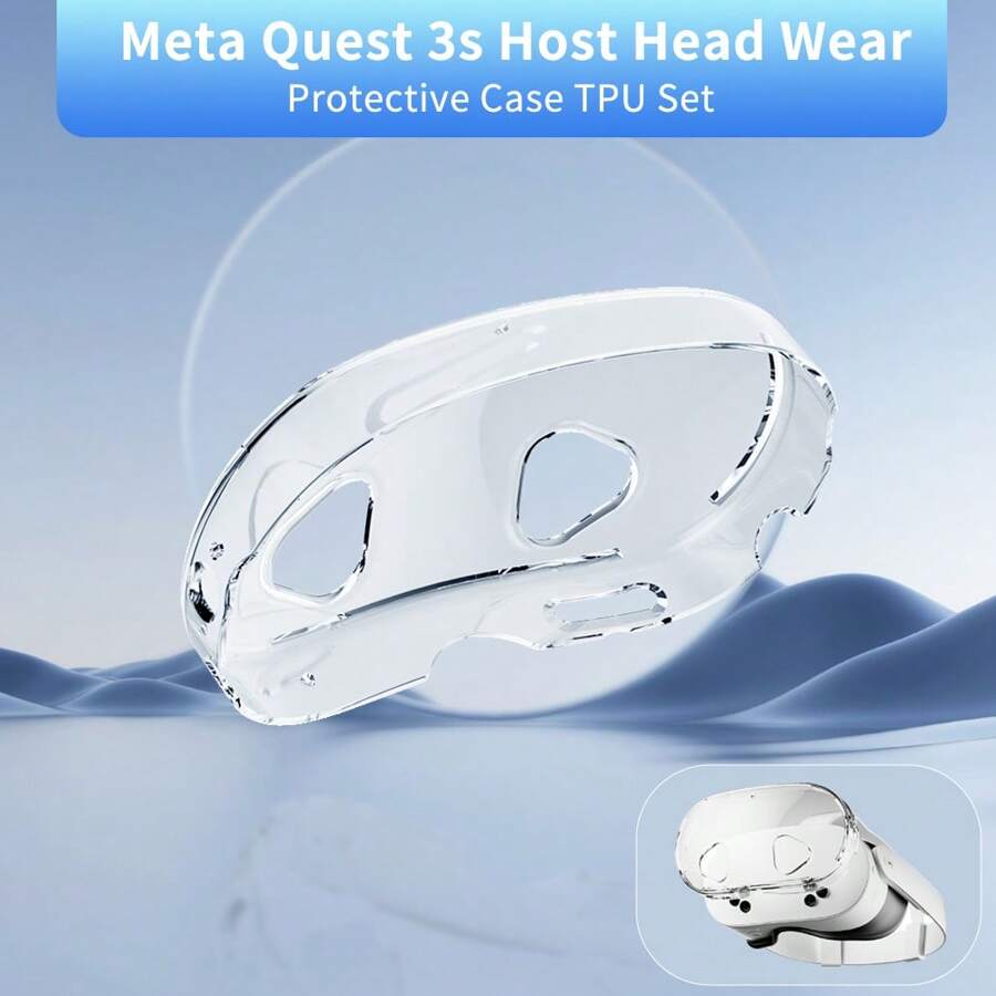 AOLION Meta Quest 3S Headset TPU Transparent Crystal Protective Case ...