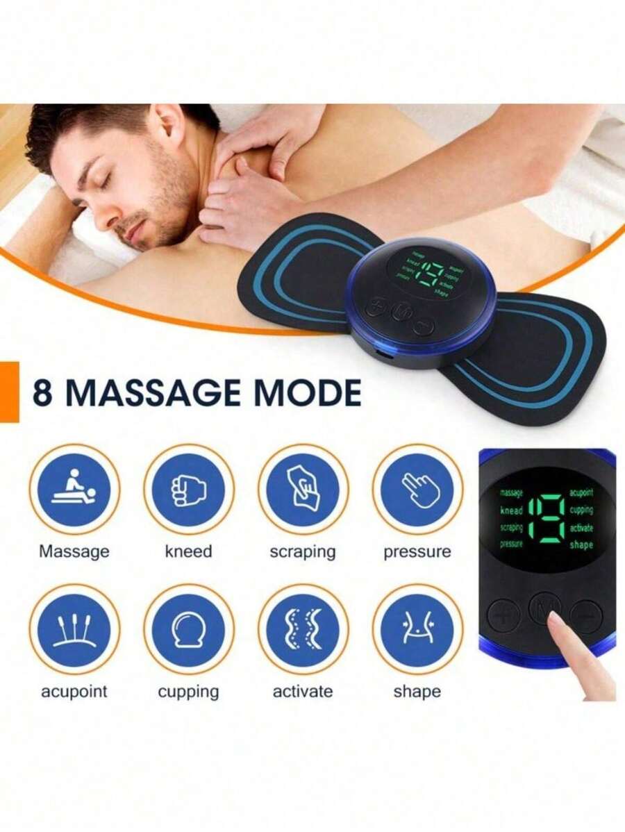 KIT 3 Mini EMS Massager Portable Electric Neck Stimulator For Cervical ...