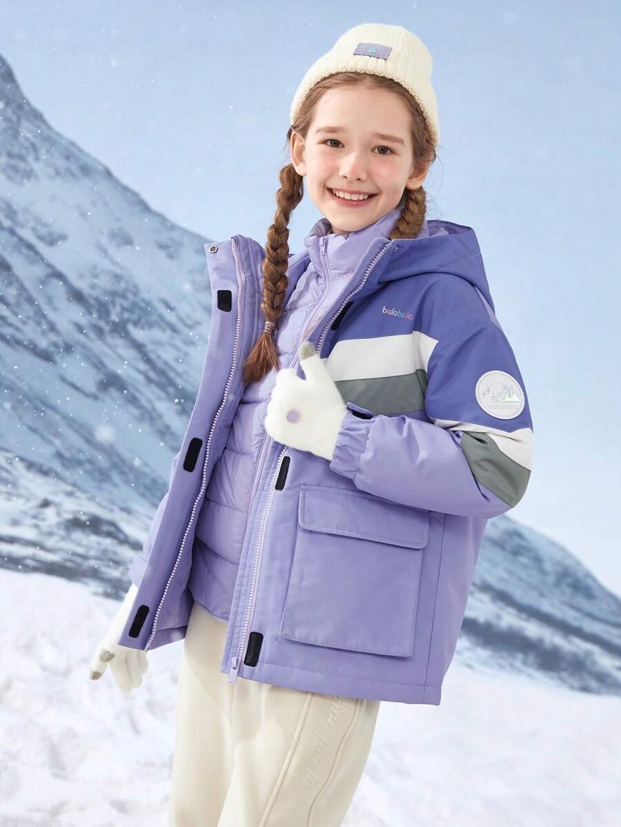 Balabala Tween Girls Coat Set Thick Warm 2 Pieces For Winter 2024 ...