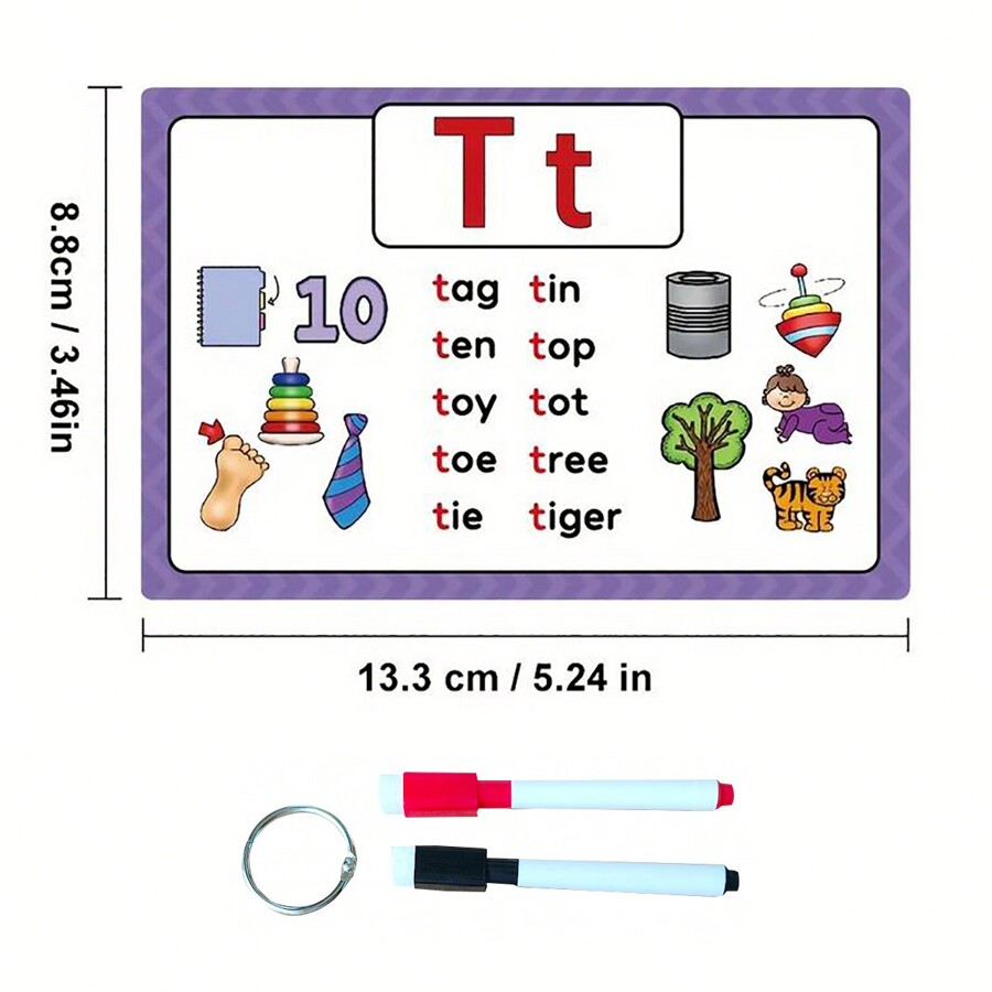 1set Kids' Read Phonics Learning Flashcards English Words Cards ...
