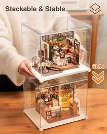 Robotime Dust Cover For Miniature House Building Sets, Stackable ...
