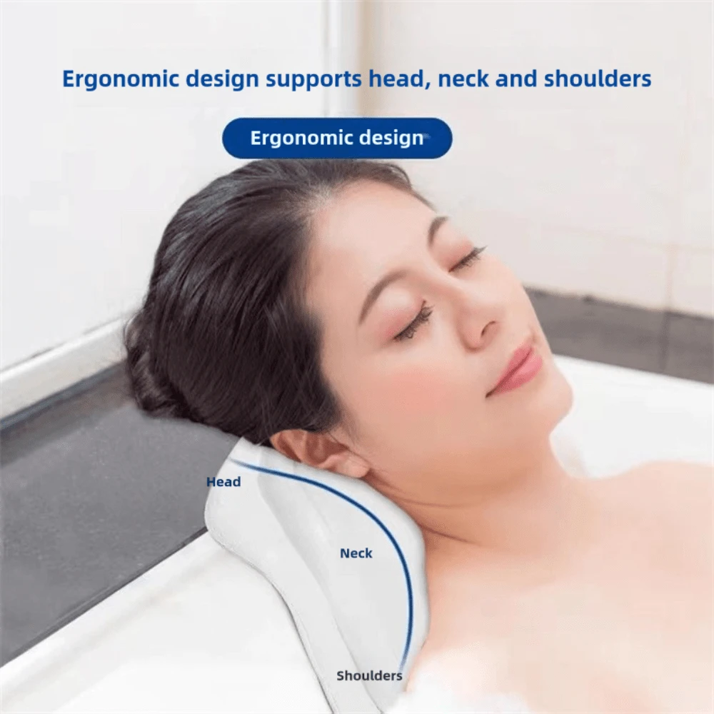 Curved Bath Tub SPA Bucket Pillow Headrest, PU Self-Sealing Waterproof ...