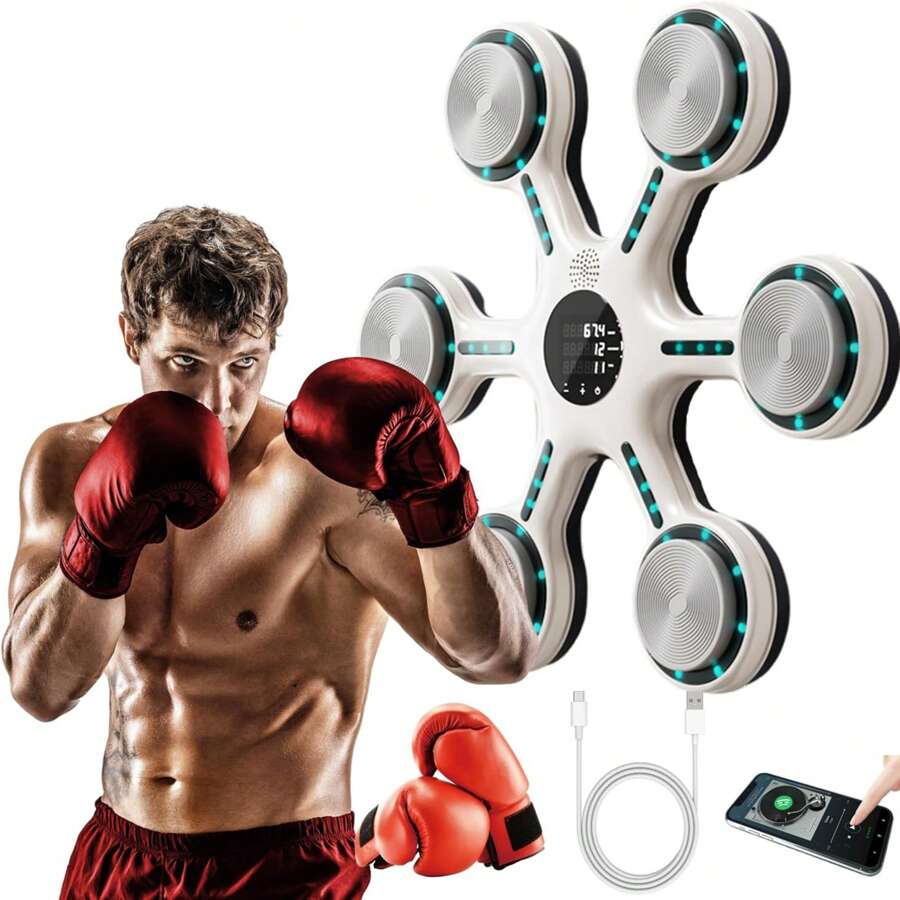 Portable Music Boxing Machine W, Wall Mounted Smart Bluetooth Boxing ...