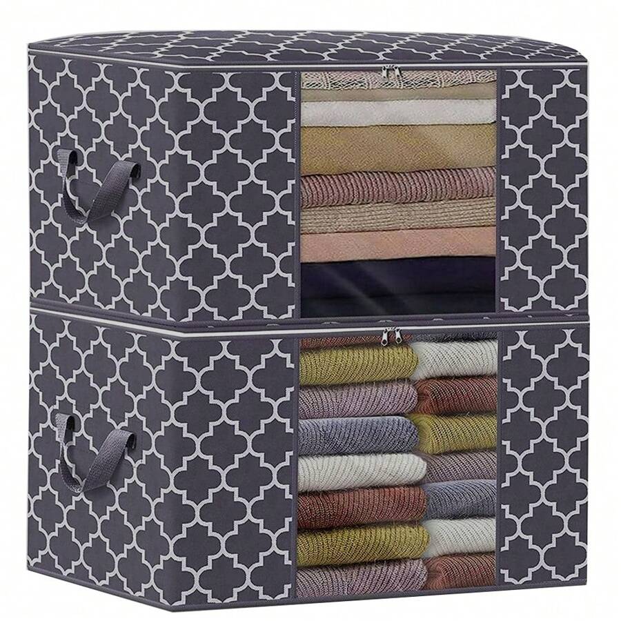 1pc Openable Storage Bin - Large Size Blanket & Clothing Organizer And ...