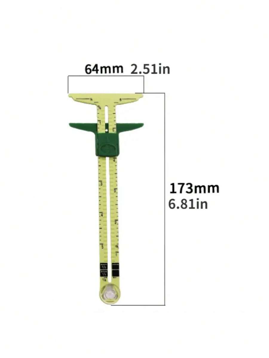 5-In-1 Sliding Gauge Ruler Sewing Measurement Tool, Quilting Ruler For ...