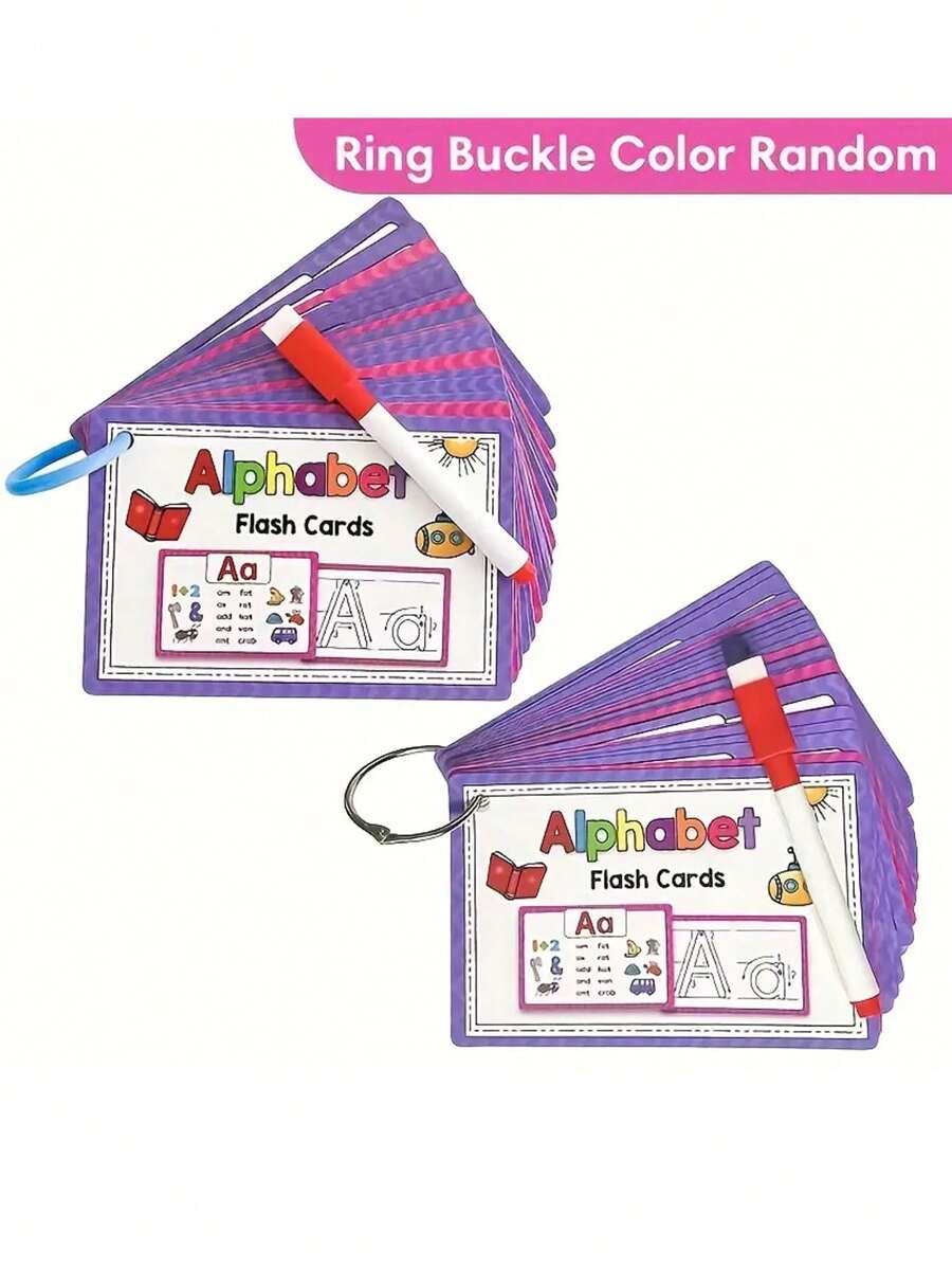 26PCS Flashcard Set: 26 CVC Word Learning Cards With Reusable Pens ...