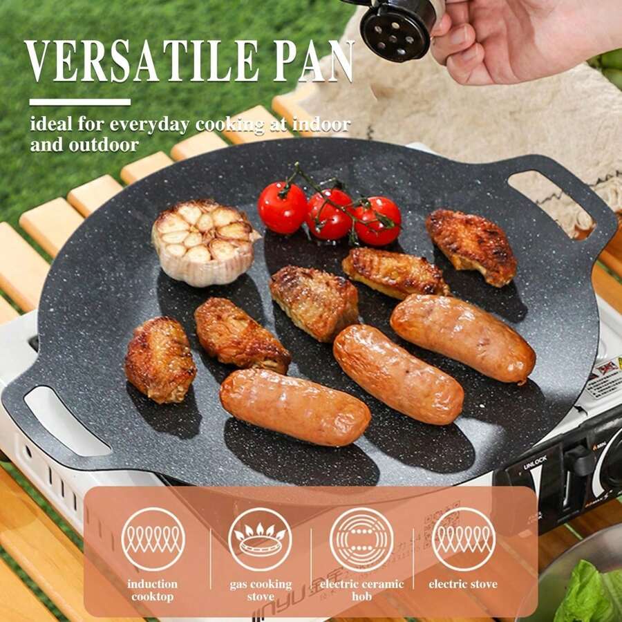 Korean Barbecue Plate Grill Pan, Barbecue Pan, Fried Steak, Fried Rice ...