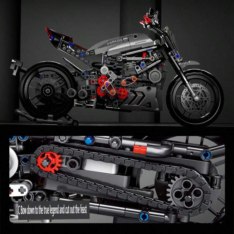 [2 Models] Technical Motorcycle Building Block Models, Vehicles City ...