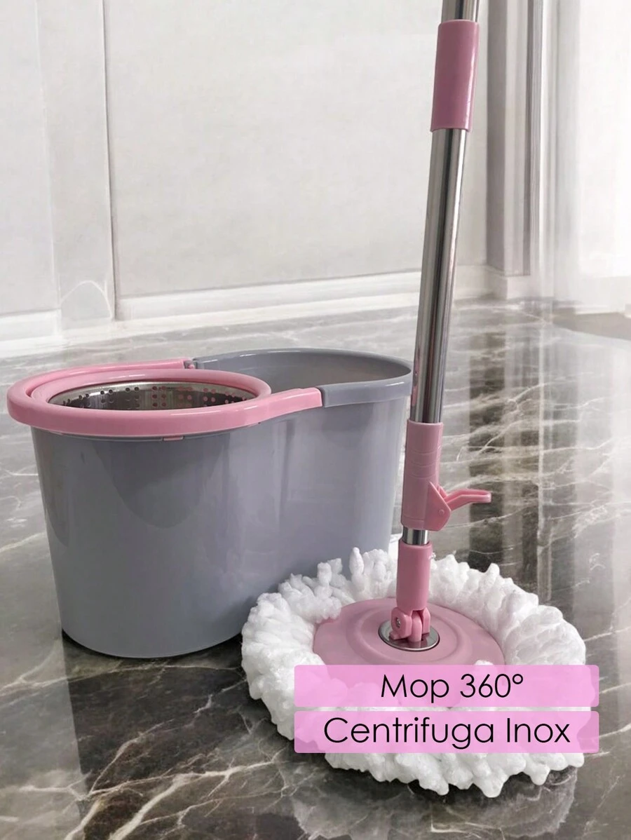 General Cleaning Spin Mop With Bucket Stainless Steel Centrifugal Mop 9 ...
