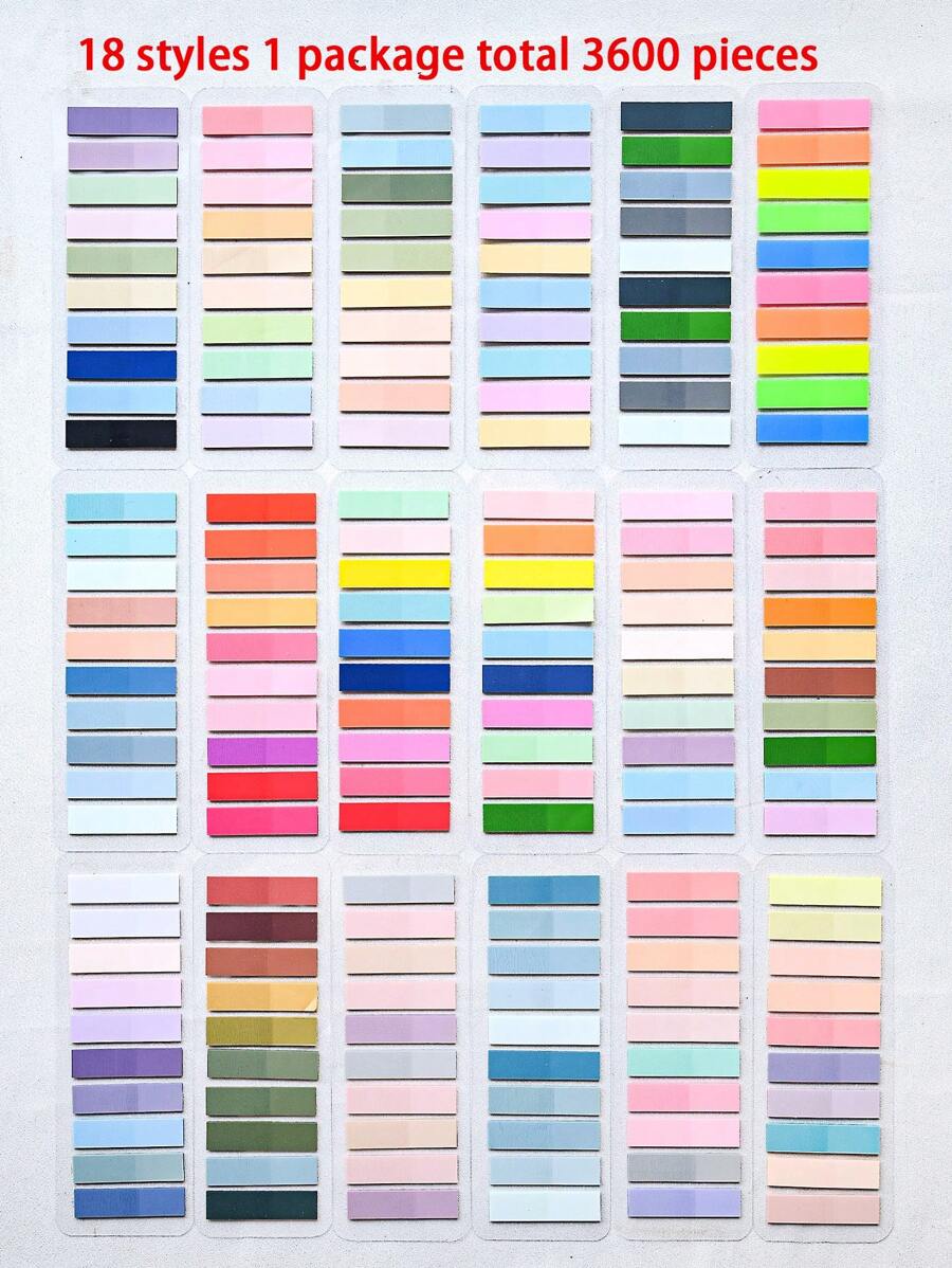 1 Package Of 18 Types Of Index Stickers 200 Labels For Each Type, A ...